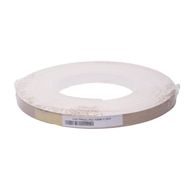 Iron On Oak Veneer Edging Tape Strip 22mm x 50m - Sheet Materials Wholesale