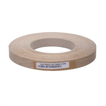Iron On Oak Veneer Edging Tape Strip 30mm x 50m - Sheet Materials Wholesale