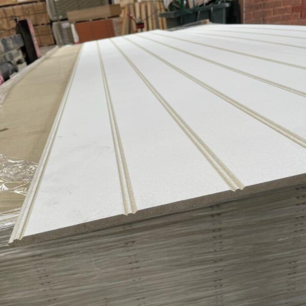 9mm Bead & Butt Primed Long Grooved Moisture Resistant MDF 2440mm x ...