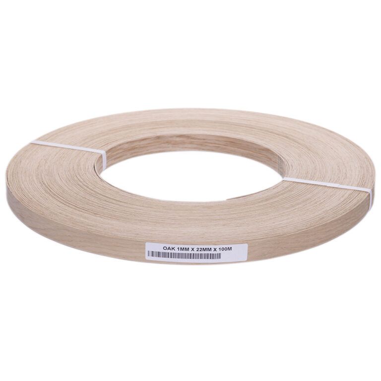 Unglued Thick Oak Veneer Edging Tape Strip 1mm x 22mm x 100m - Sheet ...